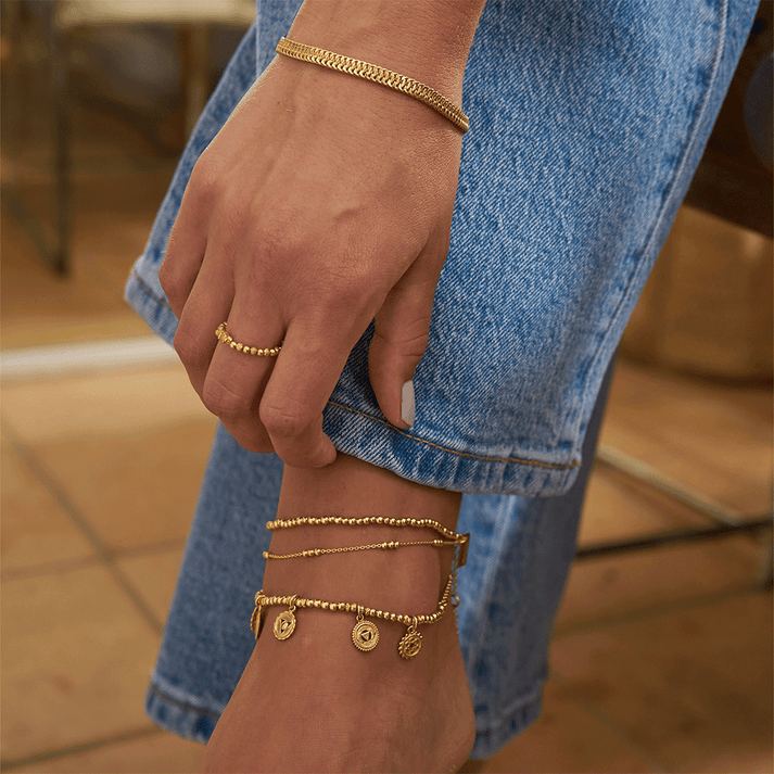 Mini Cute Triple Bobble Chain Anklet | ChloBo – ChloBo UK