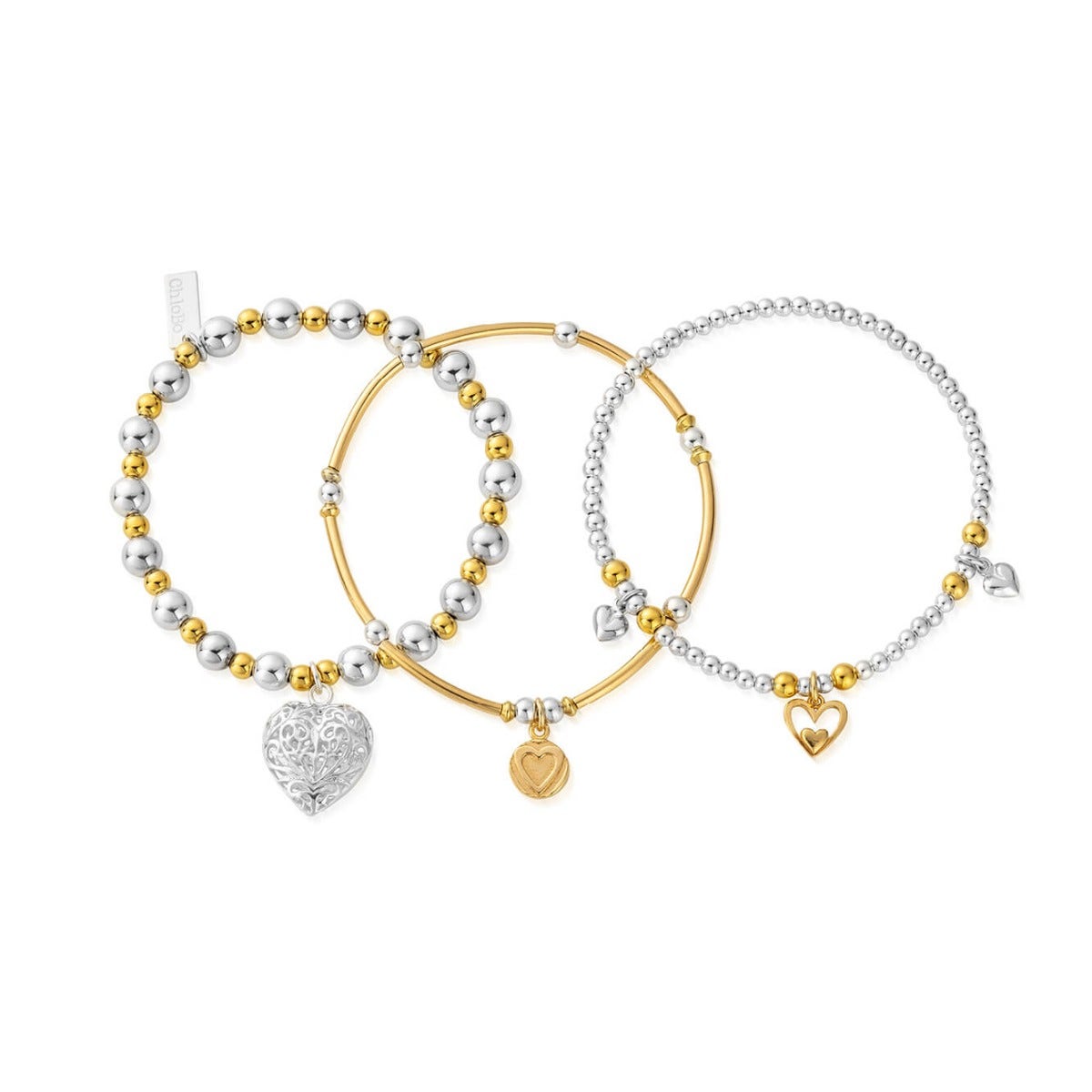 Mixed Metal Compassion Stack of 3 | ChloBo – ChloBo UK