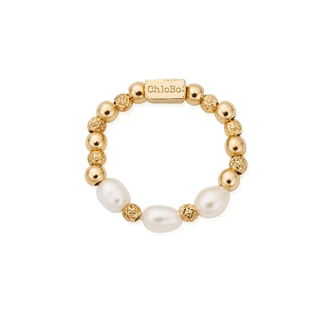 Triple Sparkle Pearl Ring | ChloBo – ChloBo UK