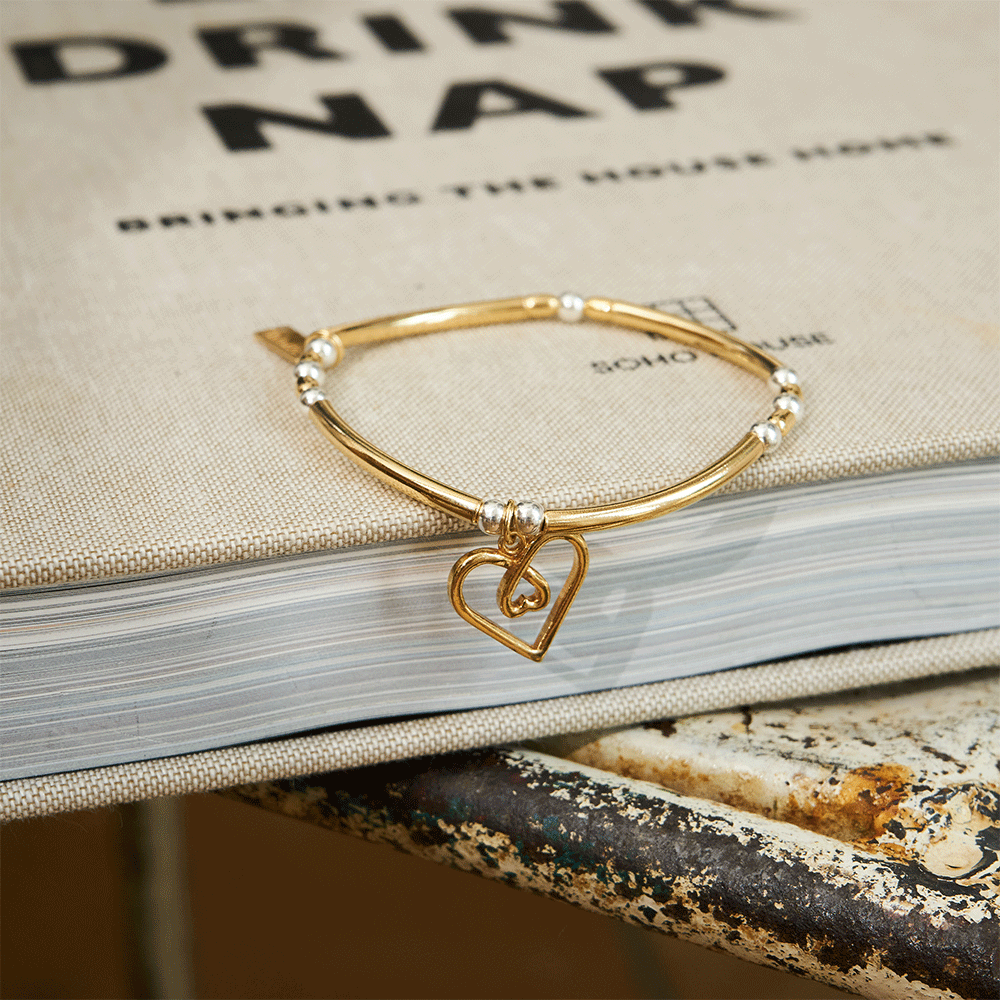 Mixed Metal Divine Love Heart Bracelet – ChloBo UK